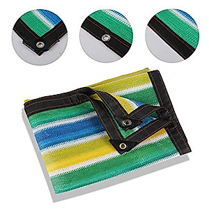 ALBN Shade Cloth Shading Net 80% Shading Rate Patio Sunscreen Anti-UV Metal Hole Antirust Plant Shadow, 23 Sizes (Color : Multi-Colored, Size : 5x8m)