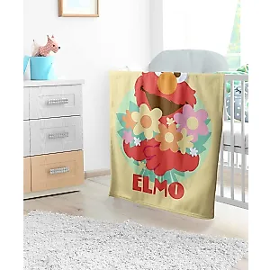 LOGOVISION Sesame Street Lightweight Baby Blanket, 30&quot;X40&quot;, Flowers for You Unisex for Infants Girls &amp; Boys