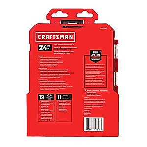CRAFTSMAN Socket Set, Nano SAE, 3/8" Drive, 24Piece (CMMT12012)