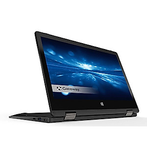 Gateway Newest Touchscreen 11.6 HD 2-in-1 Convertible Laptop in Black Intel N4020 4GB RAM 64GB SSD Mini-HDMI Webcam Windows 10 S