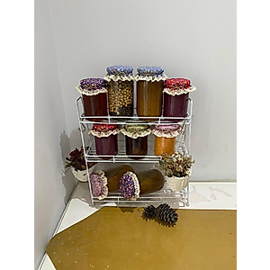 10 Pieces Elastic Jar Cover Cloth - 100% Cotton Jar Cover Cloth - Stretchy Colorful (Red,Blue,Yellow,Pink,Green) Flowered Pattern - Breathable Fermentation Lid Bowl - Reusable Elastic Cloth Jar Covers