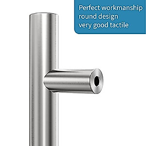 ZEKOO 12'' Sliding Barn Door Handle Hardware Two-Side Design Brushed Finish Stainless Steel Garden Gate Shed Pull Handle
