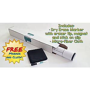 Everase Re-Stic Dry Erase Self-Adhesive Peel & Stick Surface Monthly Calendar | Wall Planner (24 x 36 in.) FREE Marker & Cloth | Organizer, Walls, Doors, Offices | Premium Quality Removable Surface