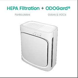 Greentech Environmental PureHEPA+ with ODOGard - Advanced HEPA Air Purifier and Odor Eliminator for Spaces up to 175 sq ft - CARB Certified