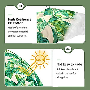 DYTXIII Set of 2 Outdoor High Back Chair Cushions 44"x 22",Water Repellent Rocking Chair Cushions Replacement, Seat/Back Chair Cushions for Patio,Porch,Balcony and Indoor - Swaying Palms