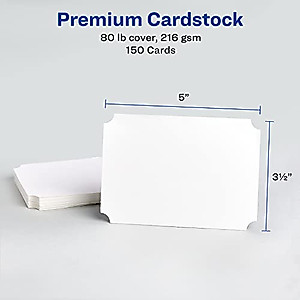 Avery Postcards with Scalloped Corners and Sure Feed Technology, 3.5" x 5", Matte White, 100 Cards Total, Laser/Inkjet Printable Cards (5626)