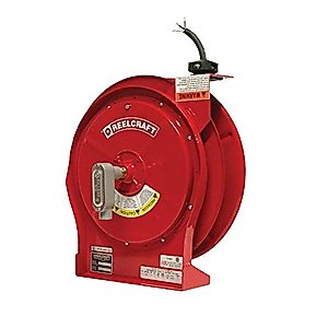 Reelcraft L-5550-124-X - 12/4 x 50 ft. 15A, Flying Lead End Electric Cord Reel