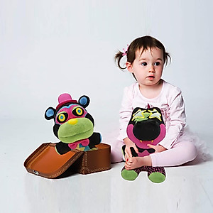 Kahopy Glow in The Dark Plush Freddy Stuffed Animals Black Light Plush Toy, 2 Golden Bear Figures, Collectible Gifts for Kids Fans