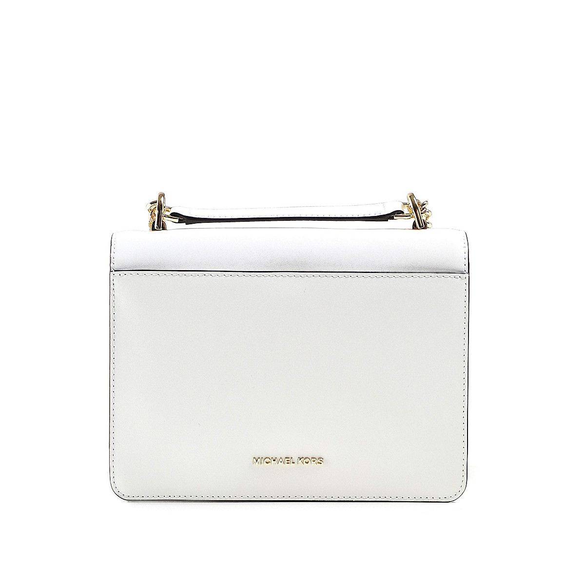 MICHAEL Michael Kors Jade Large Gusset Shoulder Optic White One Size