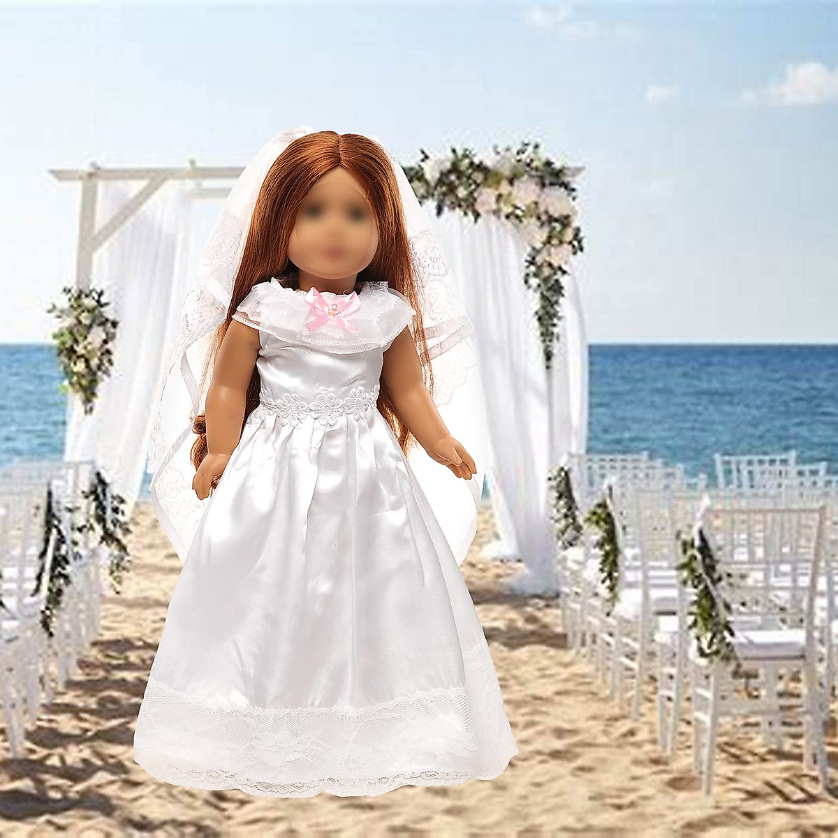 BARWA Doll Clothes Wedding Dresses for American 18 inch Dolls