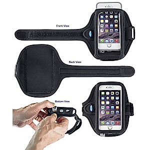 Tune Belt AB92 Cell Phone Running Armband Holder Case for iPhone 14 Pro Max, 14 Plus, 11/12/13 Pro Max, 11/XR/XS Max and Galaxy Note/Plus/Ultra (Extra Depth fits Large Case) - Black