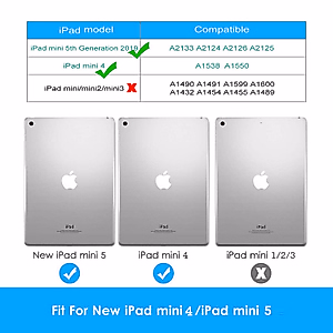 CAM-ULATA New iPad Mini 5th Generation 2019 Case Kids Durable Shockproof Convertible Handle Light Weight Soft Kid Friendly Protective Case Cover for iPad Mini 4 2015 Mini 5 2019,Blue