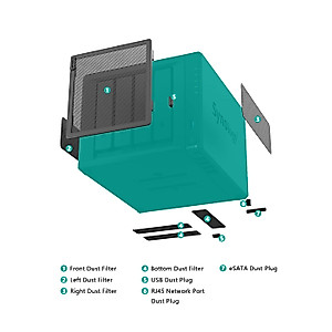 ADJNPCY Dust Filter for Synology NAS DS920+ DS420+ DS918+ DS418play Dustproof PVC Cover - Black