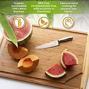 XXXL Bamboo Cutting Board and Food Grade Oil Spray by Greener Chef