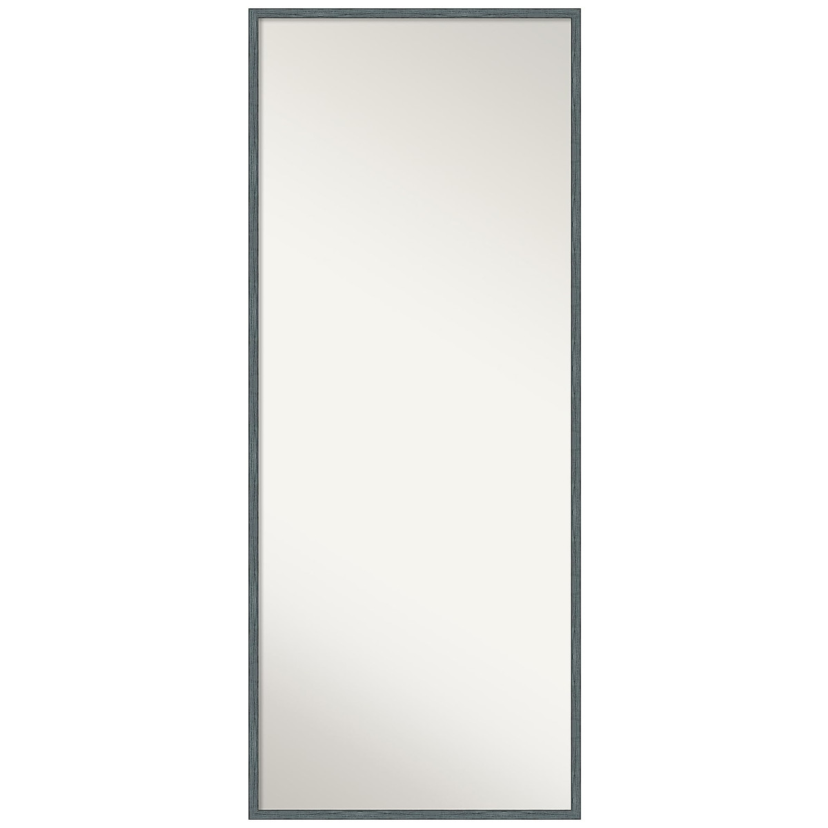 Amanti Art Blue Full Length Mirror, 61x25 Dixie Blue Grey Rustic Narrow Tall Free Standing Body Wall Mirror Full Length for Dressing, Country Rustic Wood Frame, Lean on Floor or Hang, Wall Decor