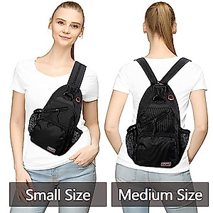 Peicees Convertible Sling Bag for Men Women Waterproof Sling Backpack Crossbody Shoulder Bag For Travel Hiking Cycling