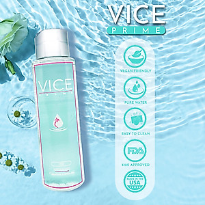 Vice Prime Water Based Luxury Personal Lubricant, Natural Feeling Lube for Women Men and Couples 8.5 Fl Oz