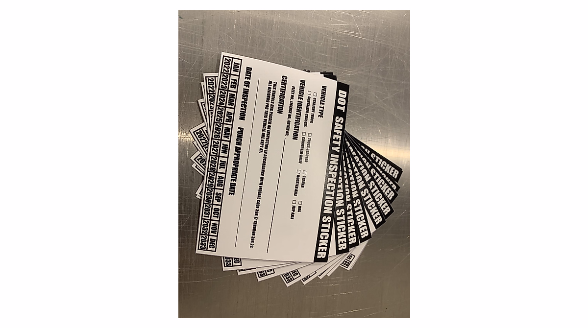 DOT Inspection Stickers - Compliant & Durable 10 Pack
