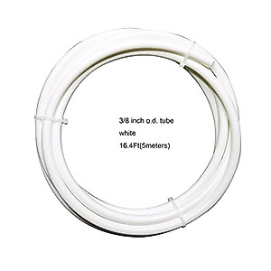 (White tubing 5 meters) - 10 pcs 1cm Quick Connect Push In to Connect Water Purifiers Tube Fittings for RO Water Reverse Osmosis System+5 metres(16 feet) white tubing hose pipe