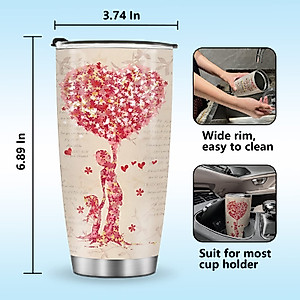 Jekeno Gifts for Mom Tumbler Mug for Mothers Day Birthday Christmas Valentines for Grandma 20oz Stainless Steel Slider Lid Insulated Car Home Office Travel coffee cup