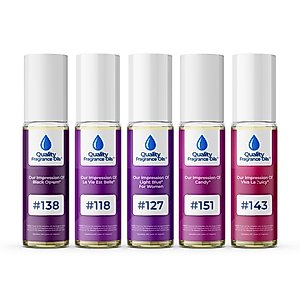 Women's Top 5 Perfume Oil Impressions (Generic Versions of Designer Fragrance) Sampler Gift Set of 5 10.35ml Roll-ons