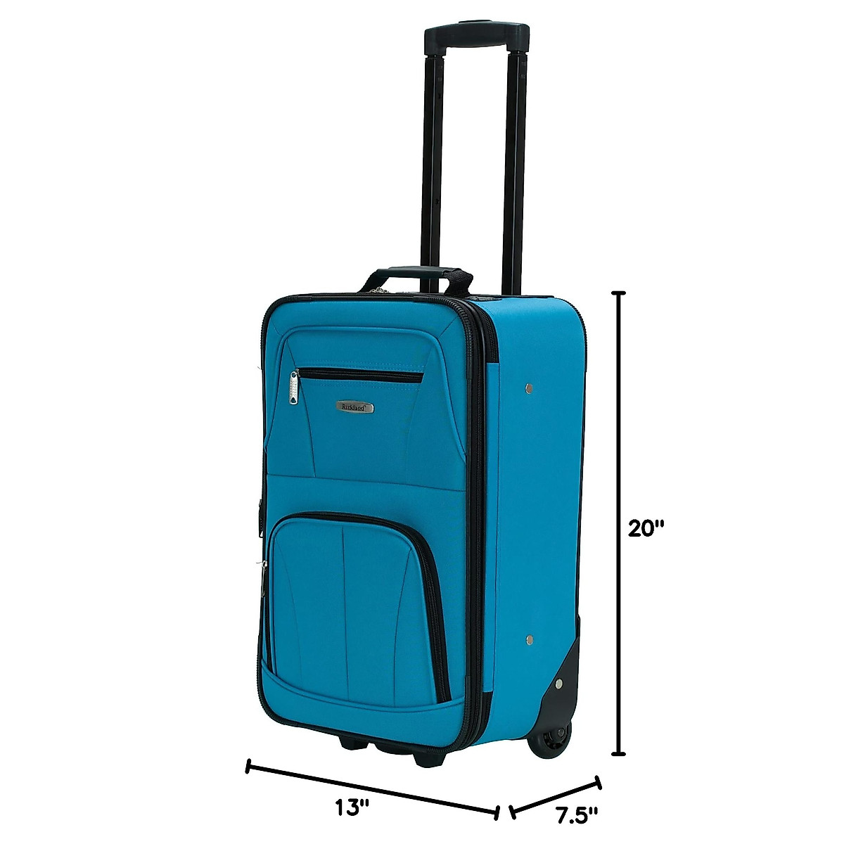 Rockland Fashion Softside Upright Luggage Set, Turquoise, 2-Piece (14/19)
