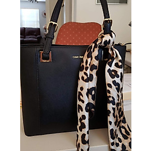 Foyinbet Leopard Print Hair Scarfs Cheetah Bandana Animal Neck Neckerchief for Women 23.6INCH