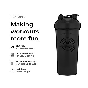[4 Pack] 28oz Protein Shaker Bottle with Motivational Quotes (Black, White, Silver, Gold) |Shaker Cup with 4x Wire Mixers | Shaker for Protein Mixes Pack is BPA Free, Leak Proof and Dishwasher Safe