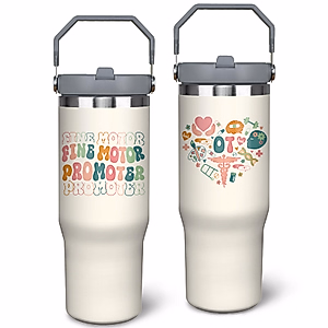 soeufnwhf Occupational Therapy Gifts, Ot Therapist Gifts For Occupational Therapist, 30oz Occupational Therapy Tumbler with Handle Stainless Steel Insulated OT Cups Mugs Water Bottle