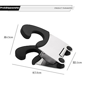 Pot Clip/Stainless steel pot holder,for Spoon Rest Silicone and Stainless Steel Anti-Scald Grip Easy Pot Fixed Clamp Kitchen Accessories Tools (black & Grey)