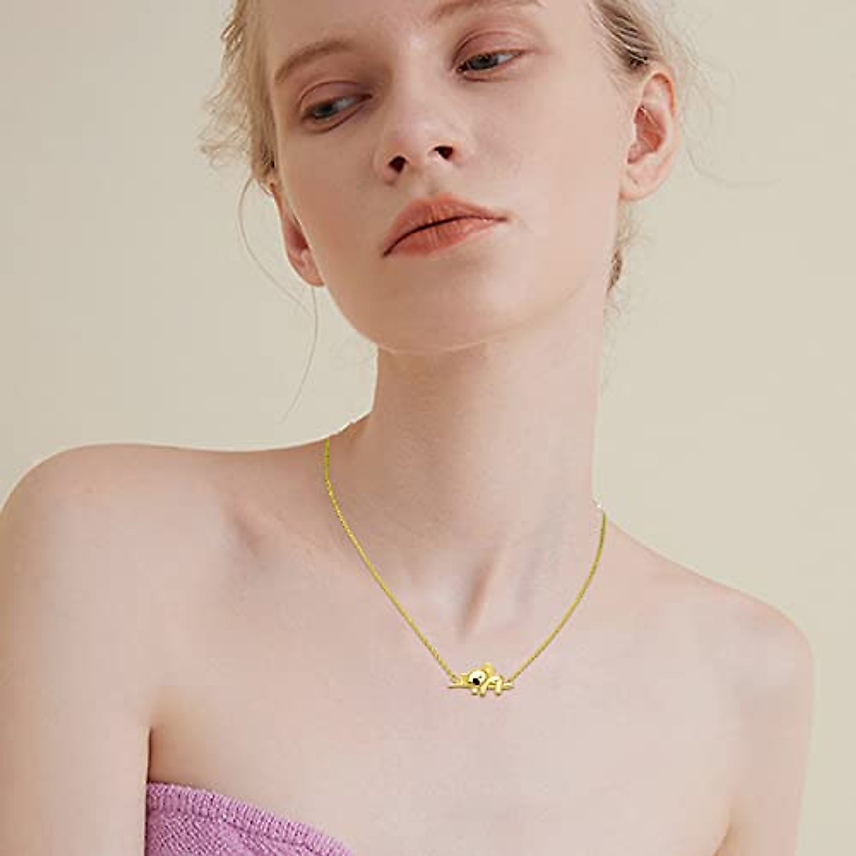 Starsinsky 18K Gold Koala Necklace - Cute Animal Koala Bear Jewelry Gifts for Women Girls Animal Lovers Stocking Stuffers-16+2Inch