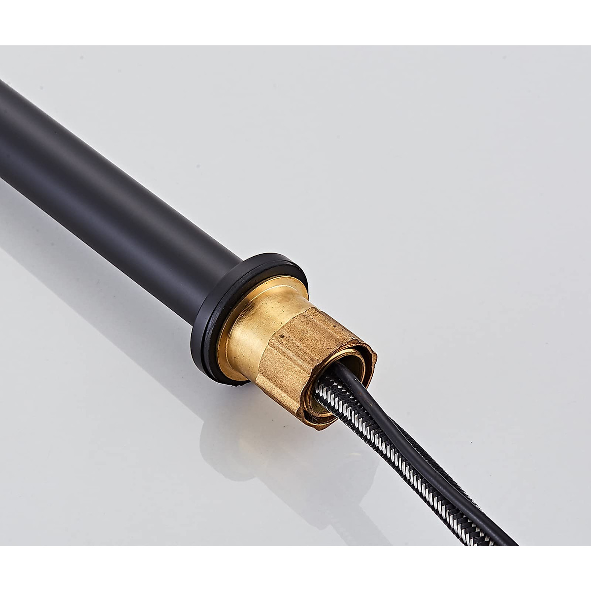 Automatic Bathroom Faucet Touchless Sensor Black Kitchen Faucet Medium Touch-Free Electric Motion Infrared Touchfree Faucet Bar Public Sink Faucet Aerator Spout Commercial AC/DC Power