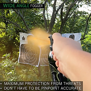 Police Magnum Large Pepper Spray Fogger- Home Defense Security- 25ft Range- Made in The USA- 1 Pack Pistol Grip (16oz)