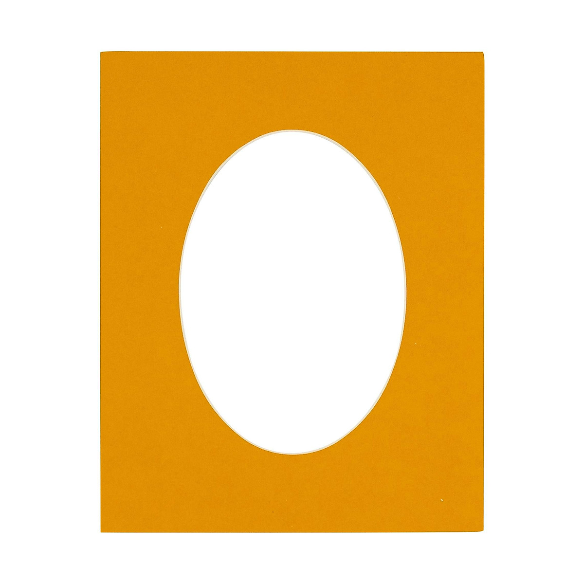CountryArtHouse Golden Orange Acid Free 16x20 Oval Picture Frame Mat with White Core Bevel Cut for 11x17 Pictures - Fits 16x20 Frame - Pack of 1 Matboard
