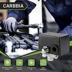 Carbbia Z-D26612 Pressure Switch Z- for Porter Cable 150/120 PSI D26612 4 Port 120 Volt