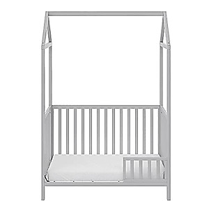 Little Seeds Rowan Valley Skyler 3-in-1 Convertible Crib with Canopy, Dove Gray