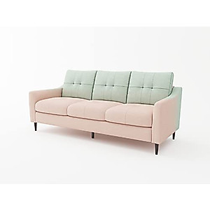 Meeyar Couches for Living Room,80 Inches 3 Seater Sofa Couch for Teen Girls Artistic Sofa for Lady Pink Green Gradient for Women for Office