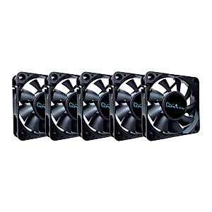 Apevia CF6015S-5 (5 Pk) 60mm x 60mm x 15mm Black Case Fan W/4PIN Molex + 3PIN Motherboard Adapter