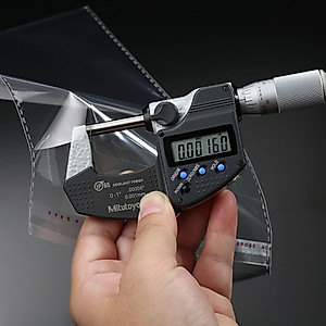 Macoota 200 Pcs 4" x 6" Thick 1.6 Mil Clear Self Sealing Resealable Cellophane Poly Bags Heavy-duty Adhesive Cello Plastic Bags Packaging Bakery Cookie Candy Candle Soap Card Gift OPP Bag