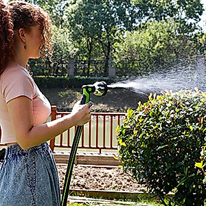 Worth Garden LEAD-IN Short Garden Hose 3/4 in. x 10 ft. NO KINK,No leak,HEAVY DUTY Durable PVC Water Hose with Solid Brass Hose Fittings, Male to Female Fittings,12 YEARS WARRANTY,H165B32