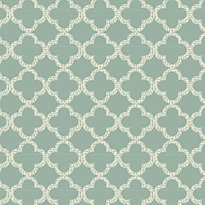 Stitch & Sparkle 45" 100% Cotton Medallion Printed Sewing & Craft Fabric by The Yard, Green and White