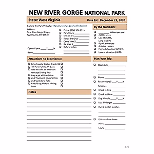 2023 National Park Bucket Journal - Perfect Travel Journal, Adventure Book, Camping Journal, and Trip Planner - Gift for Outdoor Summer Vacation Road Trips - Includes New River Gorge Park