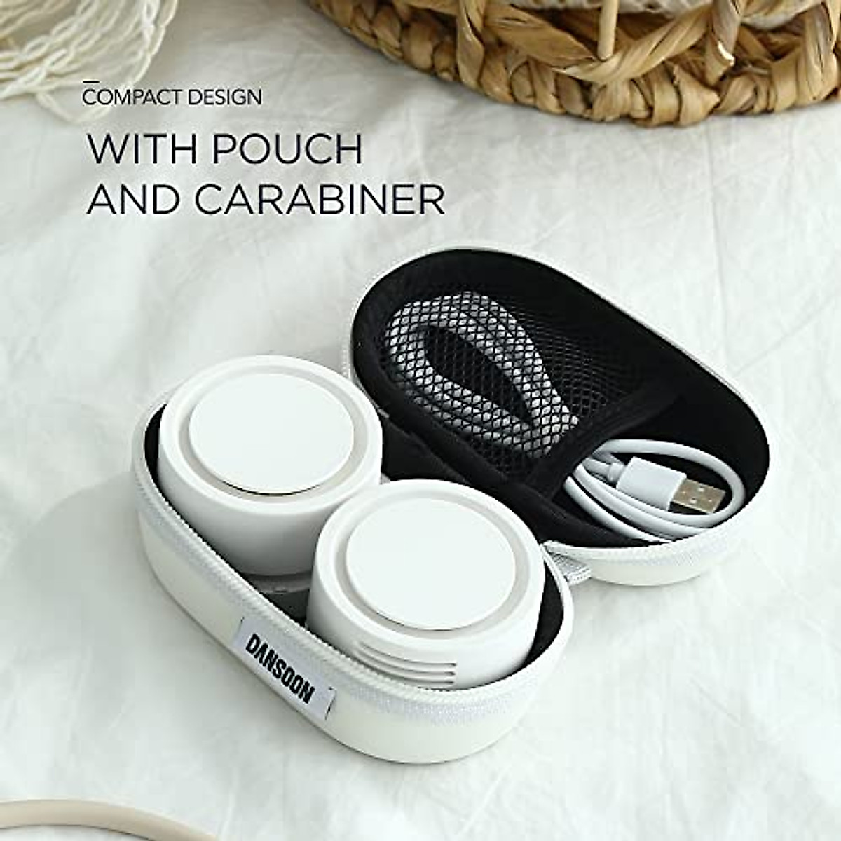 Bladeless Neckband Rechargeable Portable Fan - Rolling Grey