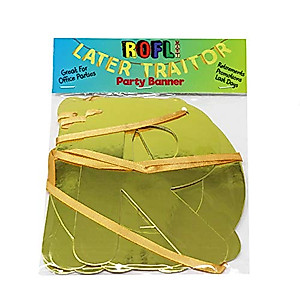 ROFLmart Funny Later Traitor Banner Going Away Last Day Office Party Decoration