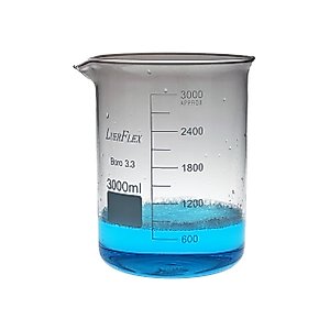 LUERFLEX Borosilicone Glass 3.3 Griffin Beakers 3000ML 3L Pack of 1