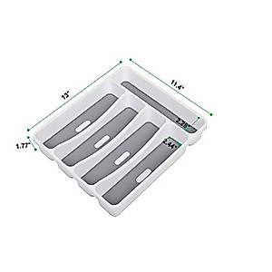 HMF DrawerStore Kitchen Drawer Organizer Tray for Cutlery,knives, Utensils and Gadgets Silverware Flatware Drawer Tray