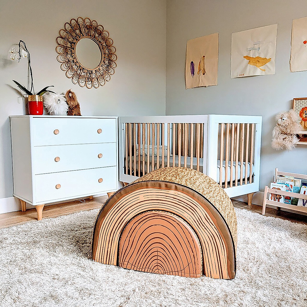 ECR4Kids SoftZone Tree Tunnel and Climber, Toddler Playset, Chocolate, 2-Piece