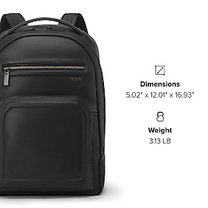 TUMI - Harrison Warren Leather Laptop Backpack - 15 Inch Computer Bag for Men and Women - Black