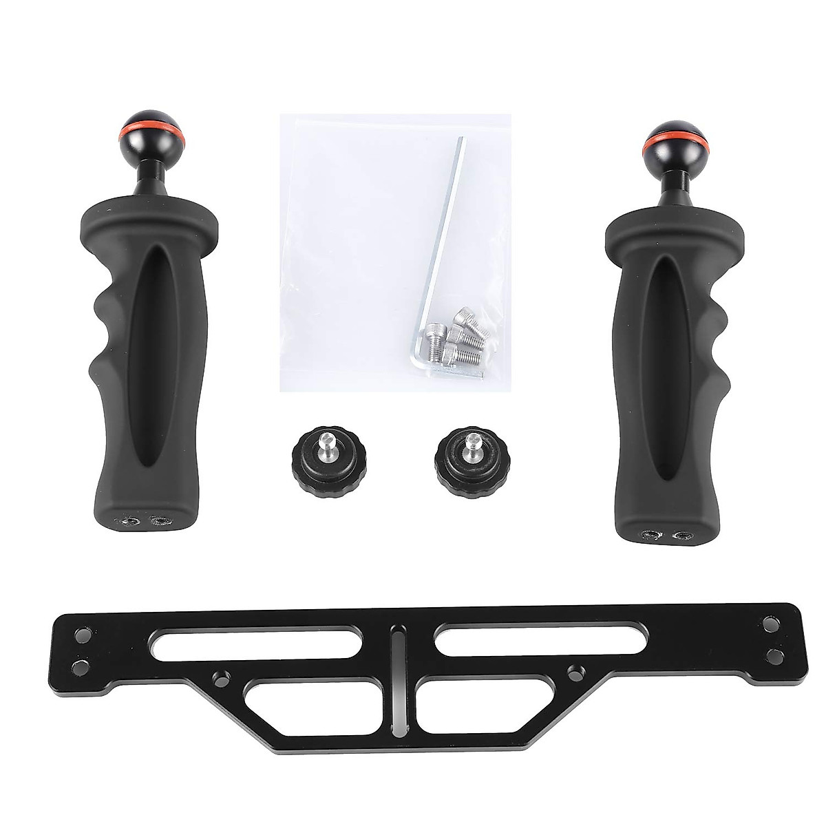 Poyinco Underwater Video Light Stabilizer Tray, Lightweight Aluminium Tray for GoPro OSMO and Any Other Camera with 1/4 inch Screw Hole