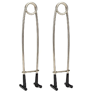 2 Pieces Fish Mouth Opener Stainless Steel Fish Mouth Spreader Fish Mouth Hook Remover T-Shaped Spring Fish Mouth Opener Fish Mouth Spreader Opener Fishing Accessories, Silver